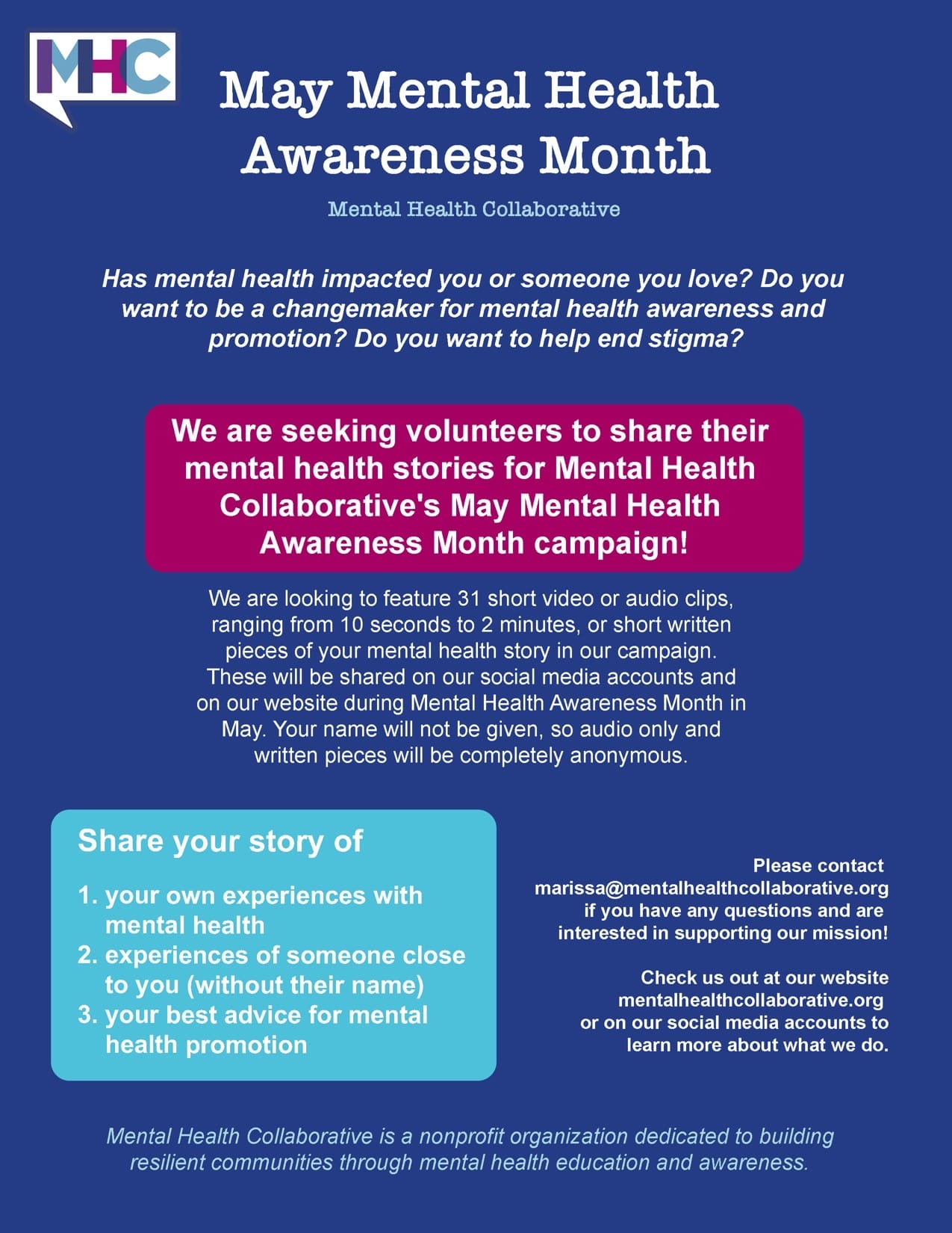 Let's Talk About It... Ending Stigma Together | Mental Health Collaborative